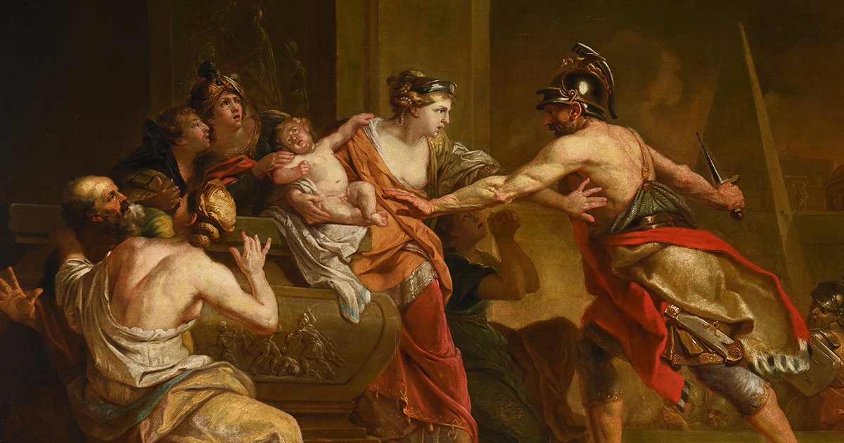 Ulysses Seizing Astyanax from Adromache: An Early Masterpiece by Johann Zoffany | Old Master ...