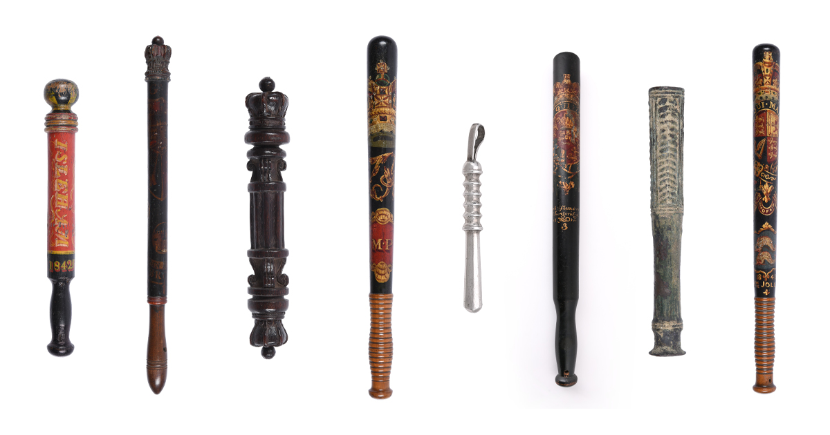 A Collection of Truncheons, Tipstaves & Early Weapons | Interiors | 16 ...